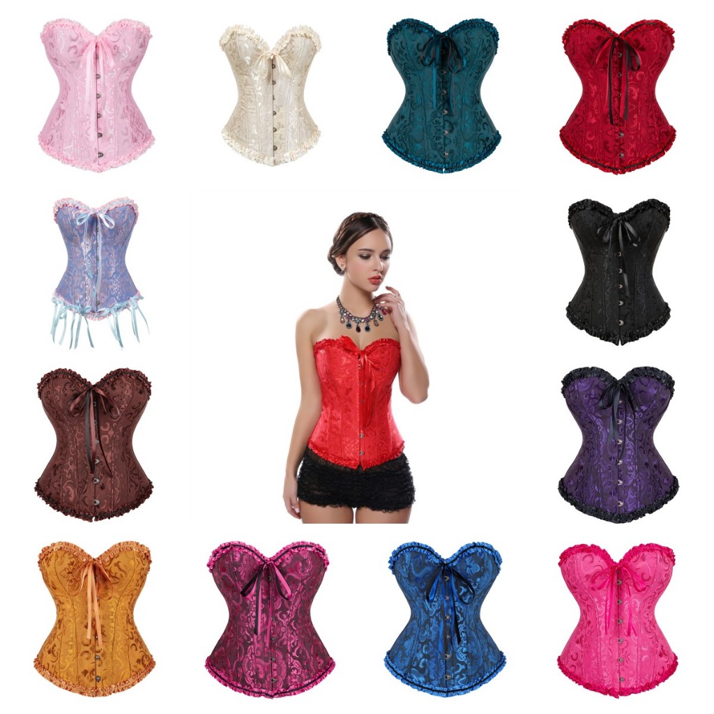 Woman Medieval Corset Vintage Retro Bustier Steampunk Corsets Lace Up ...
