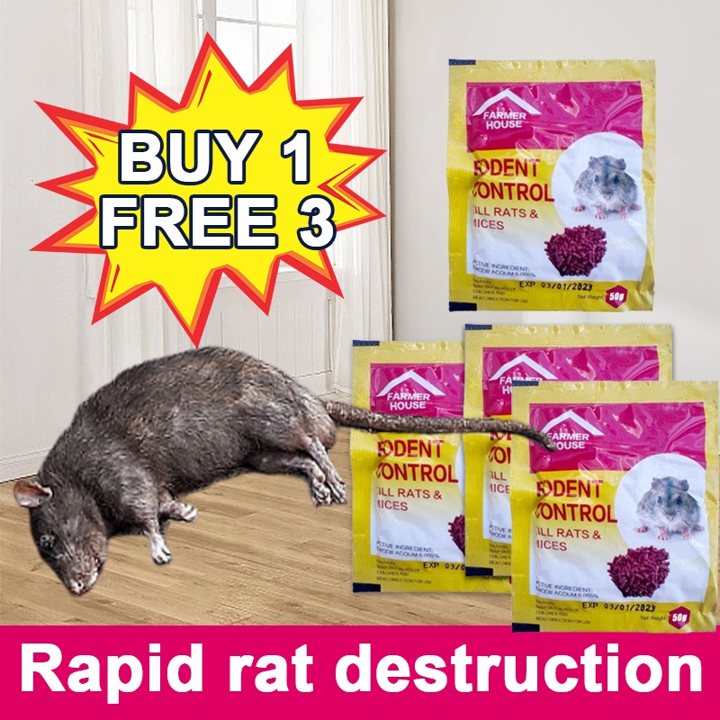 Buy 1 free 3 KAMI Rat killer poison Rat poison Mouse poison killer Rats ...