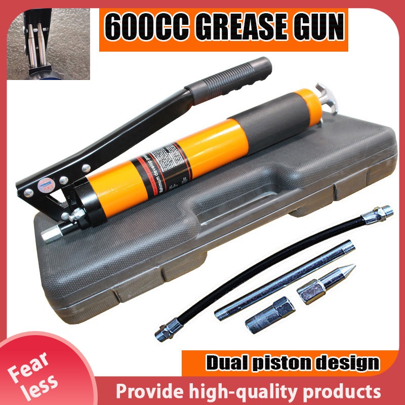 Professional Lever Action Grease Gun Kit 600cc Pressure Rod Type Manual 400cc Grease Gun ...