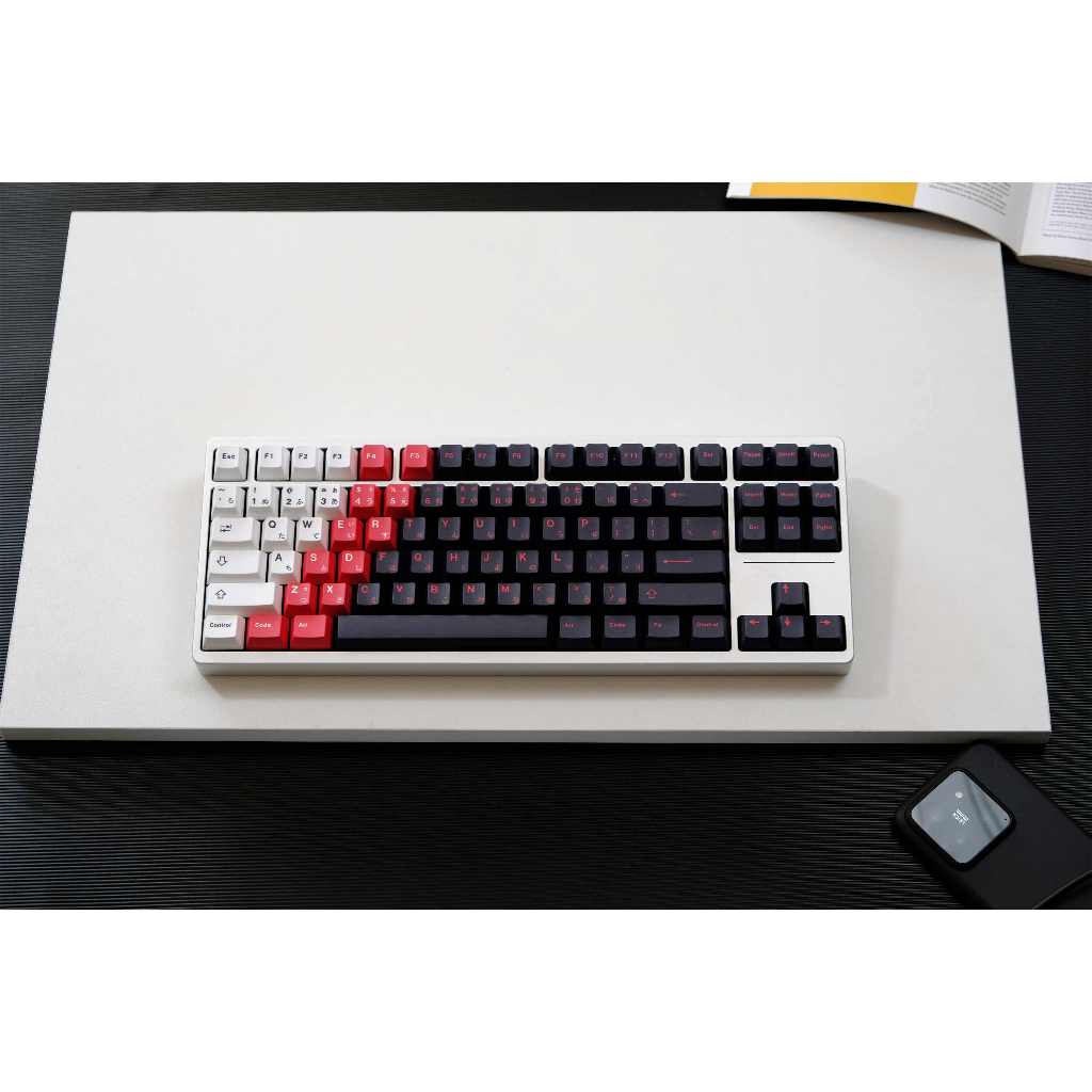 GMK Red Black Gradient Keycaps, 129 Keys PBT Keycaps Cherry Profile DYE ...