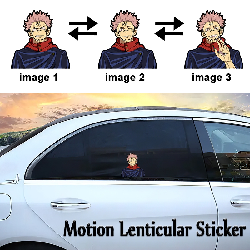 Anime Jujutsu Kaisen Motion Sticker Itadori Yuji Ryomen Sukuna Car ...