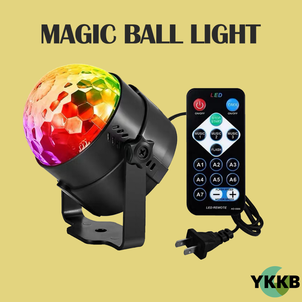 Home Party Remote Voice Control RGB Projector DJ Magic Ball Light Led ...