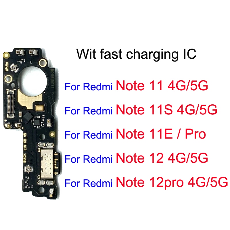 Charging Port Board Replacement For Redmi Note 11 11S 12 Pro 4G 5G 11E ...