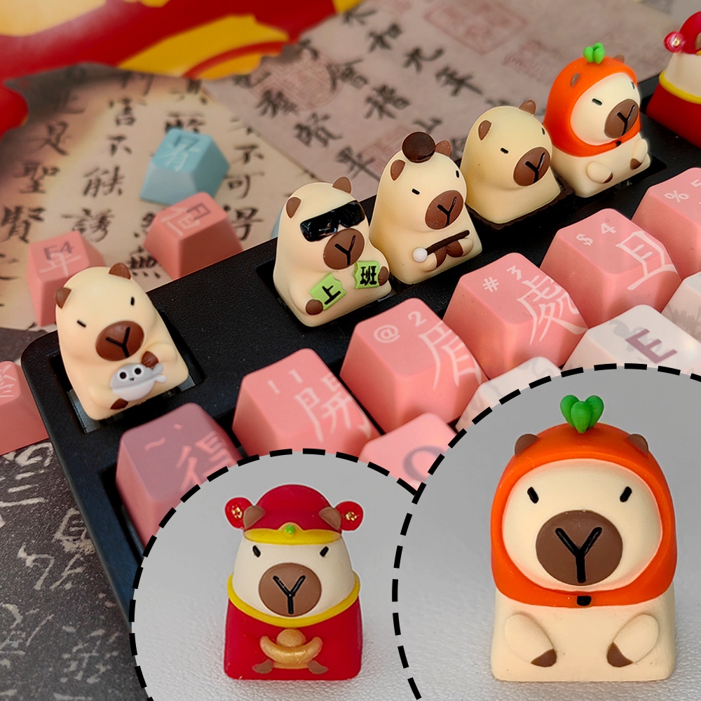 Capybara keycaps keycaps Mechanical Keyboard Dedicated Button Cute ESC ...
