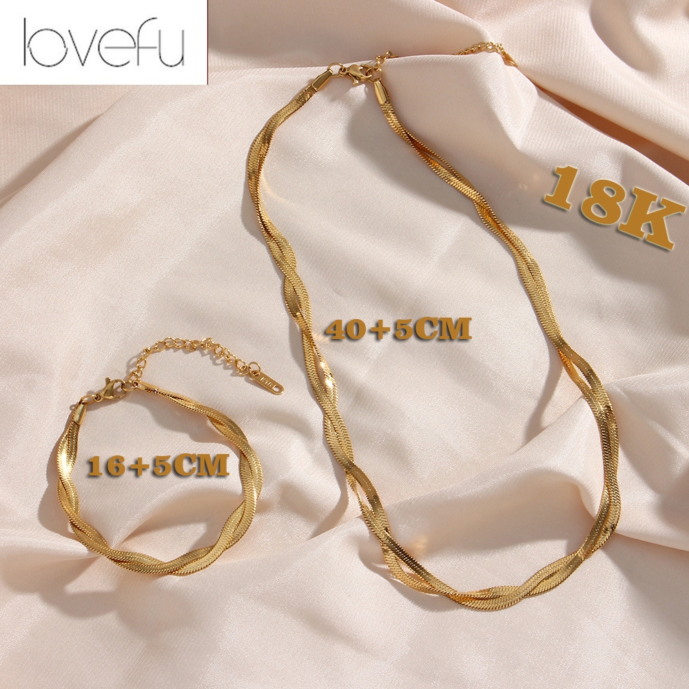 100% original 18K Saudi Gold pawnable necklace snake bone chain ripples ...