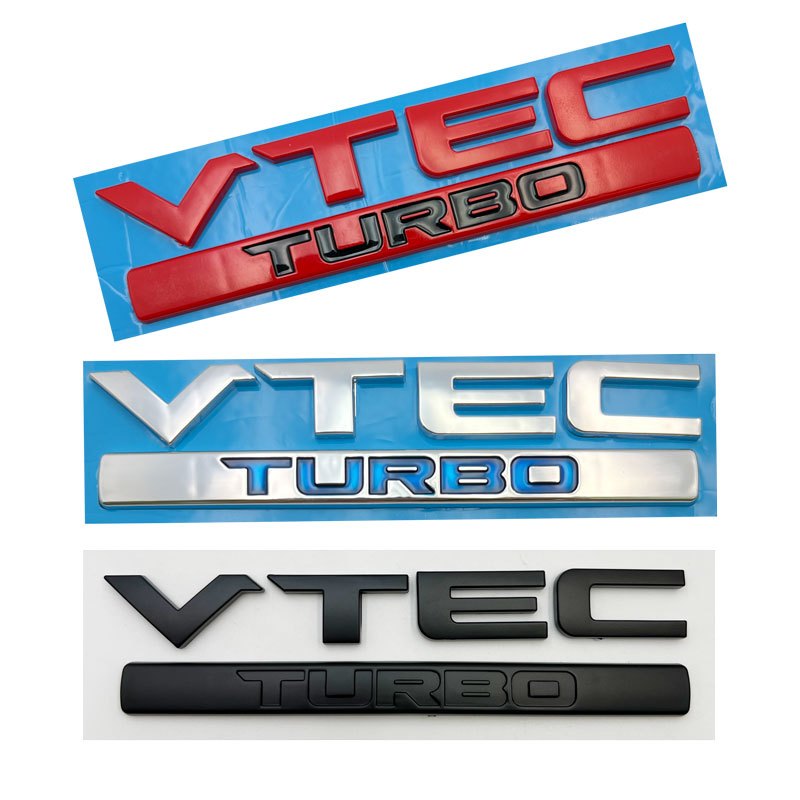 3D VTEC TURBO Logo Car Trunk Rear Bonnet Nameplate Emblem Badge Sticker ...