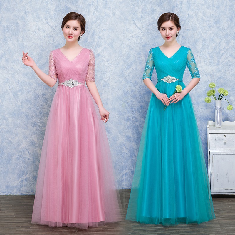 EAGLELY Long Evening Dress Floor Length Chorus Costume Performance ...