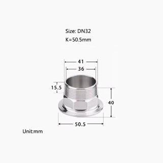 DN15 - DN50 BSPT Male SS316 Stainless Steel Hex Sanitary Ferrule ...