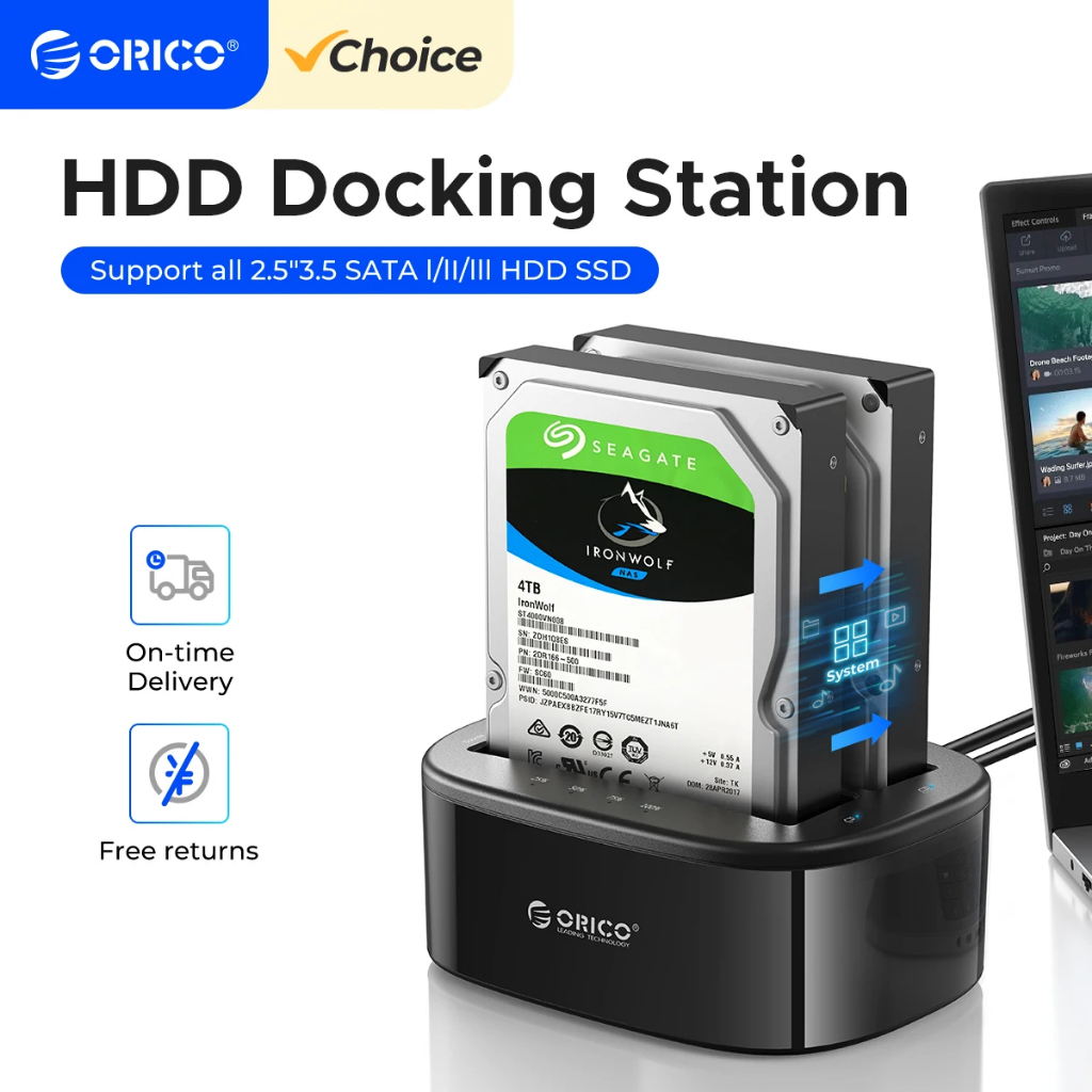 ORICO HDD Docking Station Support 18TB HDD(6228US3) | Shopee Philippines