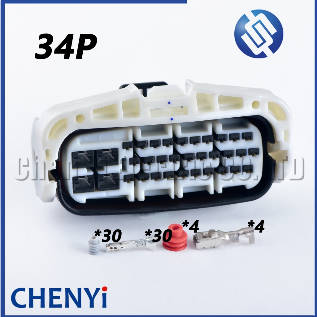 34 Pin/way Automobile waterproof Connector Engine ABS Pump ECU Plug ...
