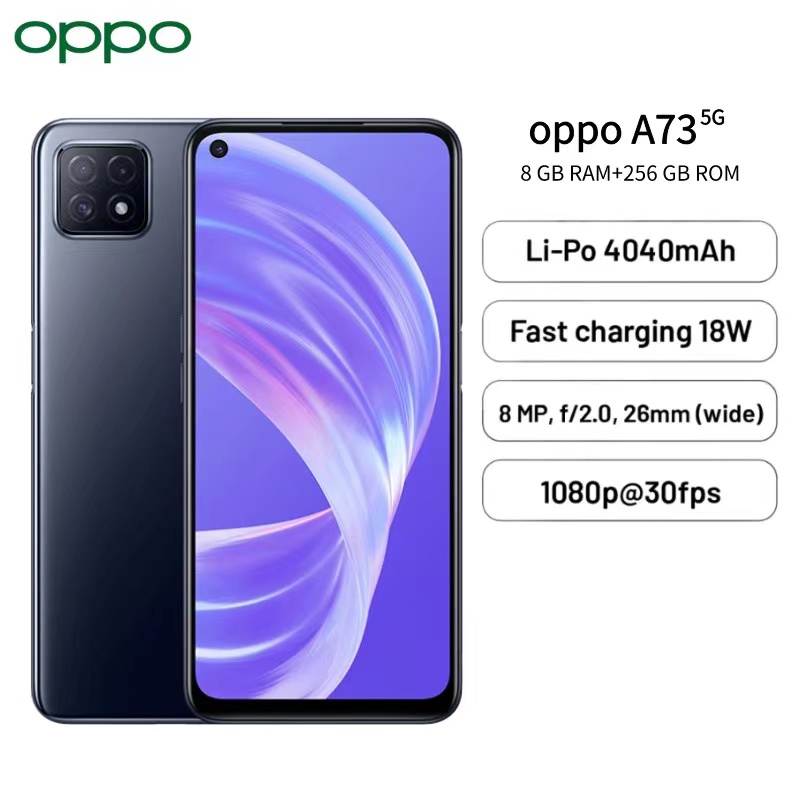 OPPO A73 5G 8GB RAM 256GB ROM)Smart Phone 4040mAh 6.5'' Android 10 Dual sim 18W Mobile Phone ...