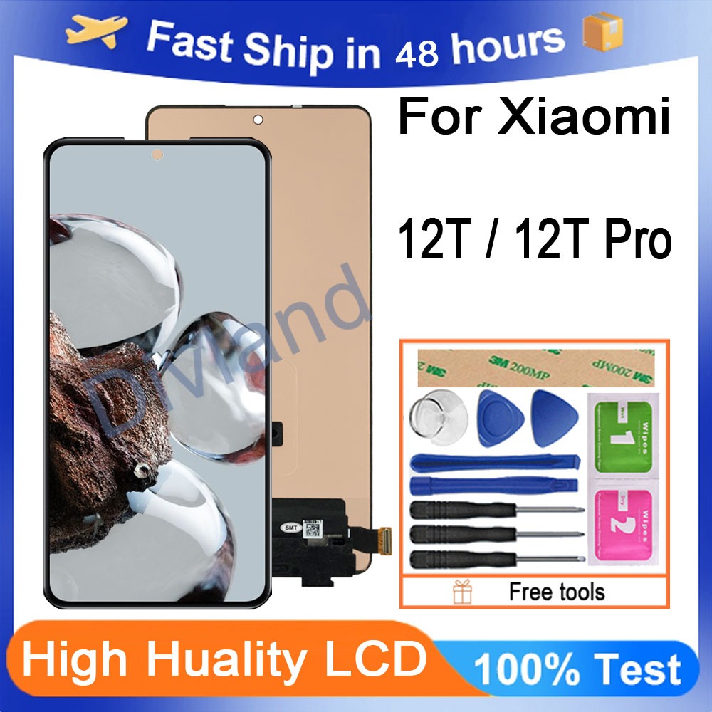 AMOLED TFT For Xiaomi 12T mi 12T Pro LCD Display Touch Screen Digitizer ...