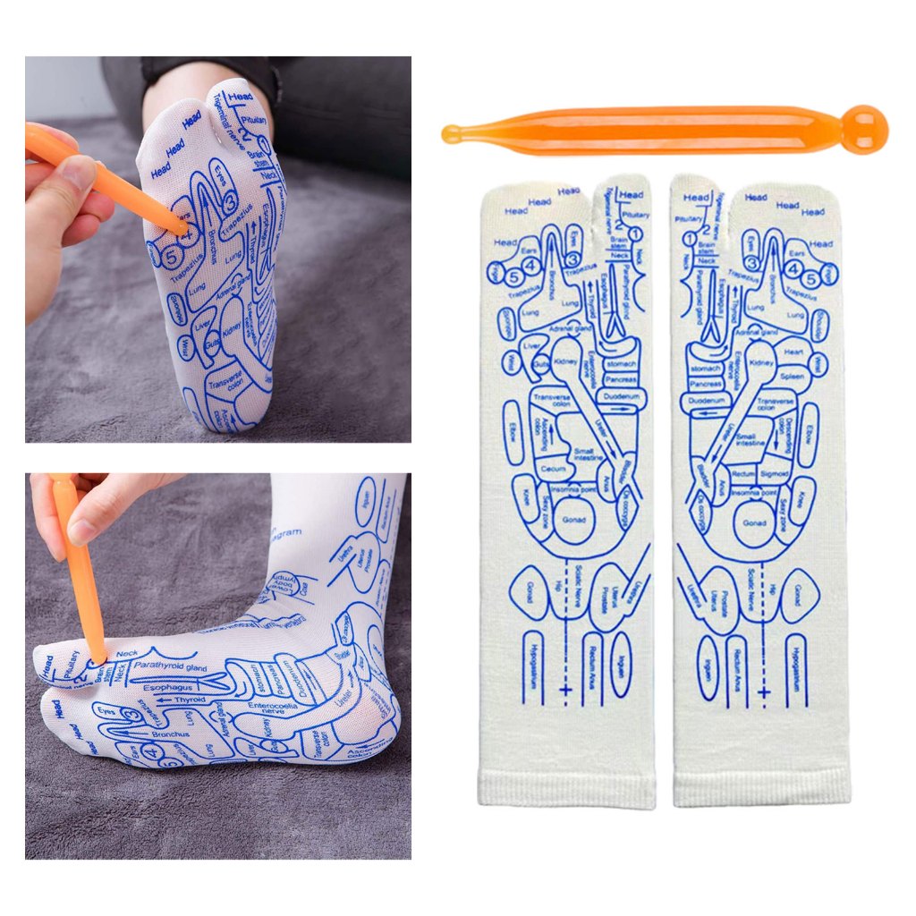 10MK Unisex Foot Pressure Point Acupuncture Reflexology Socks ...