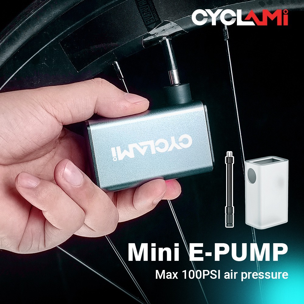 CYCLAMI A3 Mini Electric Air Pump 100 PSI Portable Bicycle Cordless FV ...