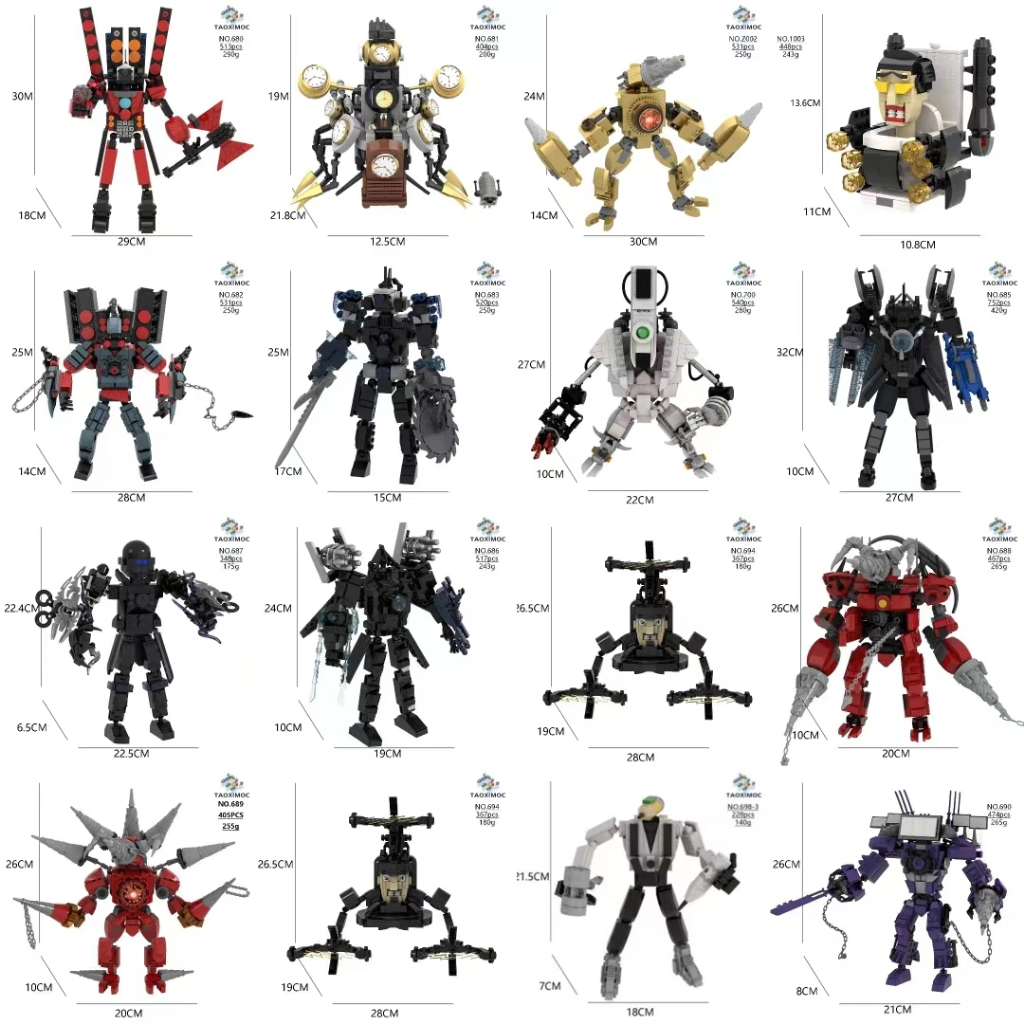 Skibidi Mini Building Blocks toys for kids children gift bricks ...