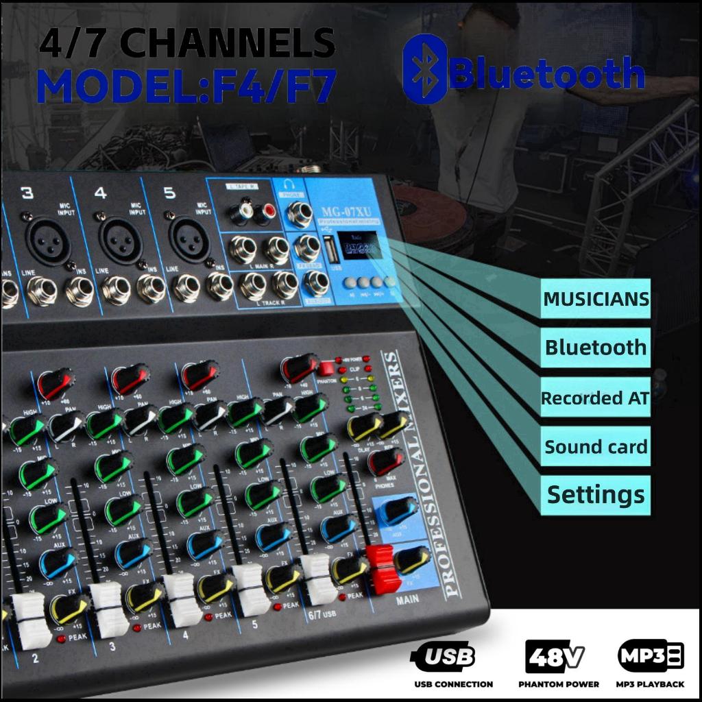 mg07bt/mg04bt 7 channel/4channel mixer w bluetooth usb sound mixer ...