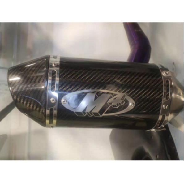 M4 Universal Motorcycle Exhaust M4 Modified Muffler Carbon Fiber Escape ...