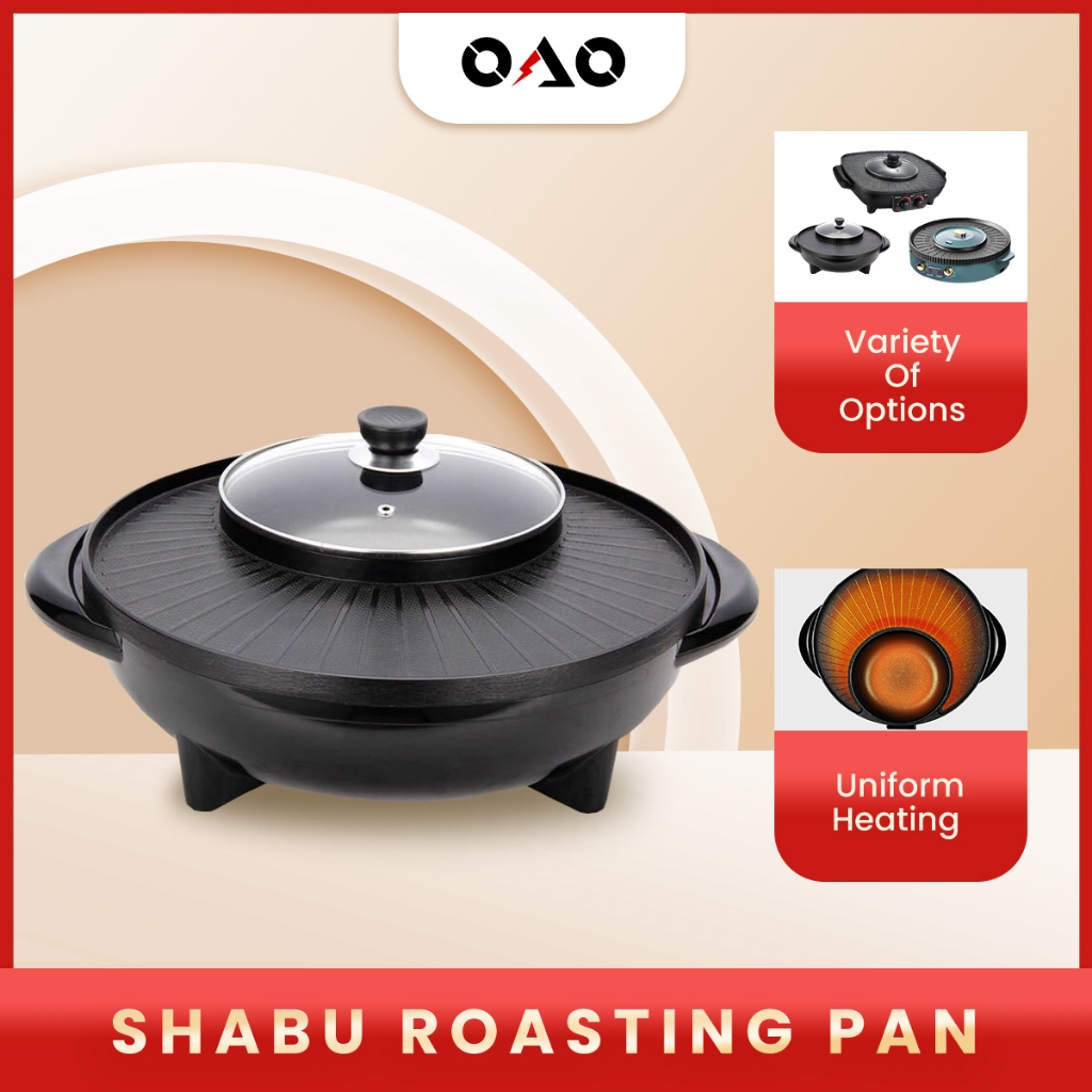 OAO 2-in-1 Multifunctional Shabu Shabu All-in-One Non-Stick Pan ...