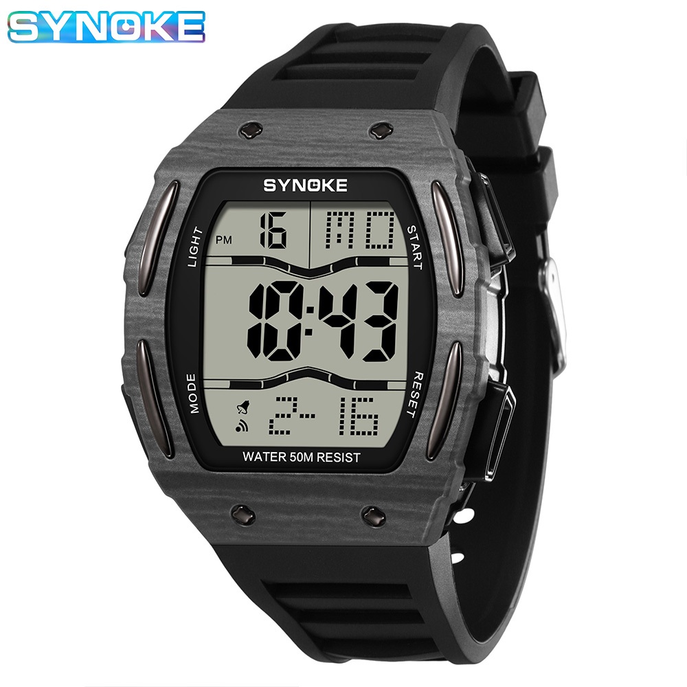 SYNOKE Men's Electronic Watch Waterproof Fashion Digital Sport Wrist ...