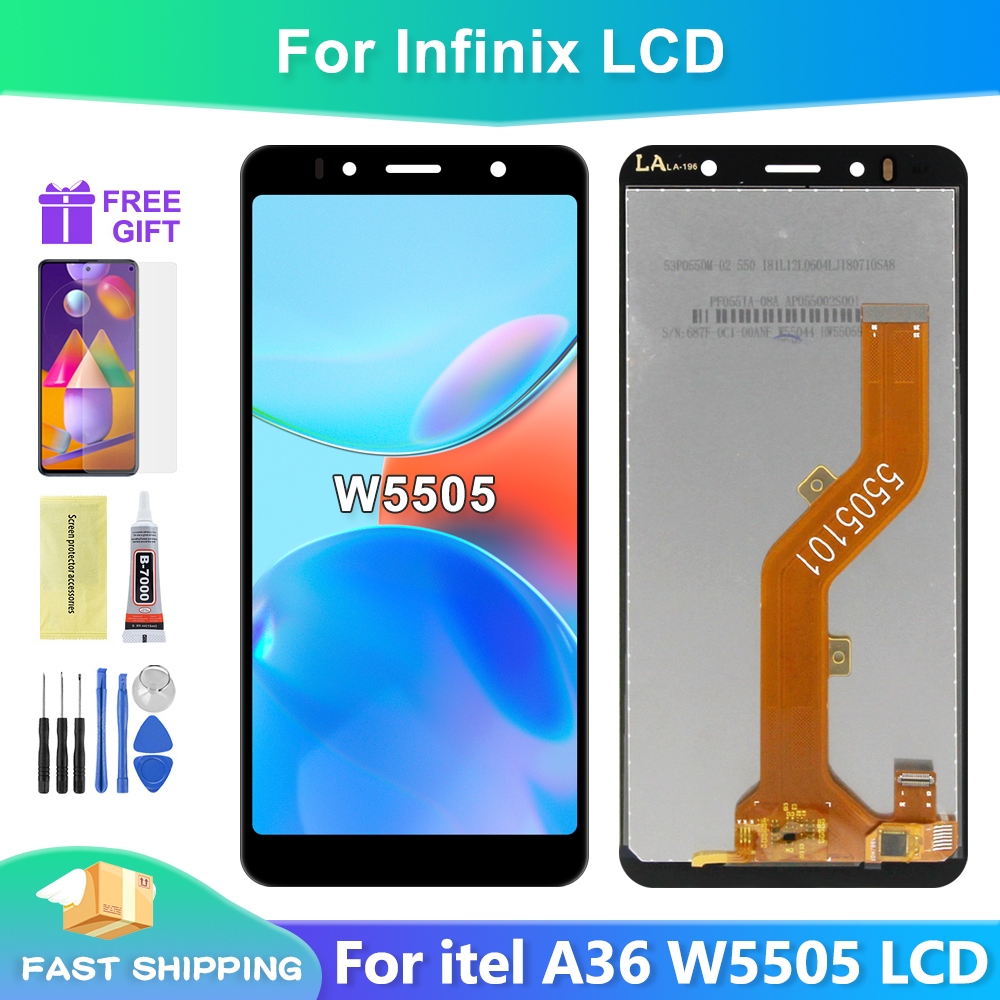 LCD For Itel A36 W5505 LCD Display Touch Screen with Frame Replacement ...