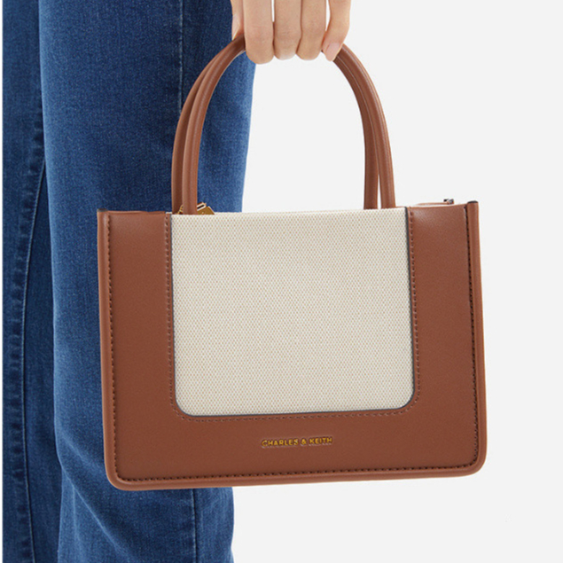 Cnk24 Spring New Product CK2- 30701396 Stitching Handbag Canvas Tote ...