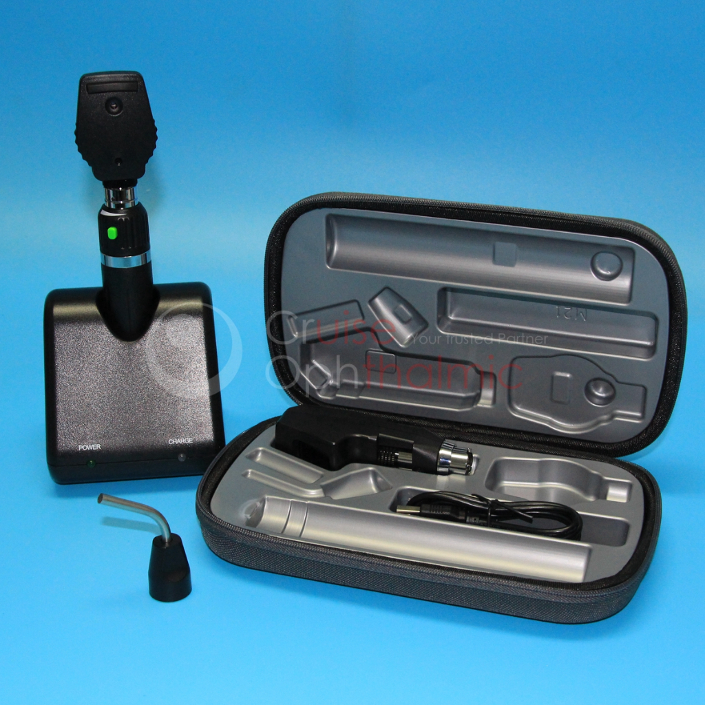 Rechargeable Ophthalmology Diagnostic Set DW1330 Ophthalmoscope Retinoscope and Illuminator Set ...