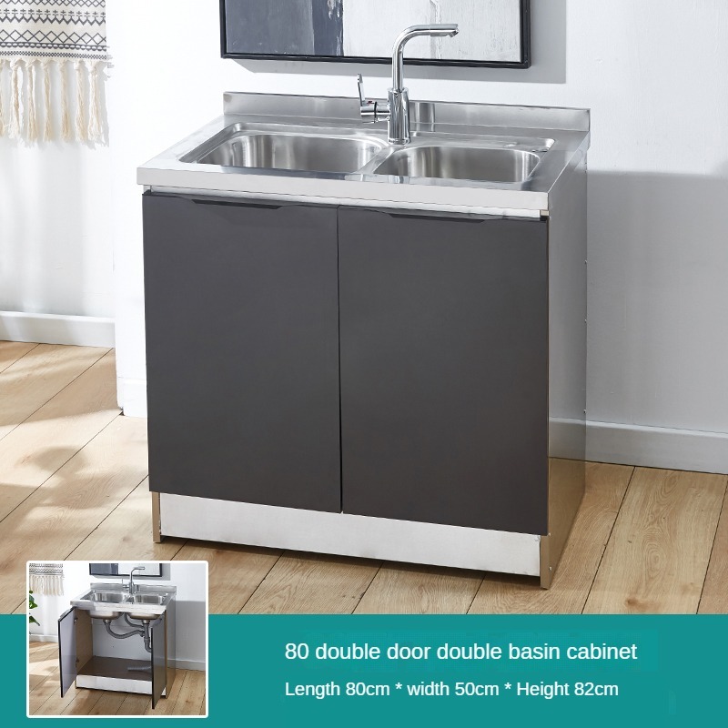 Kitchen Cabinet Stainless Steel Sink Cabinet Storage Cabinet Kitchen ...