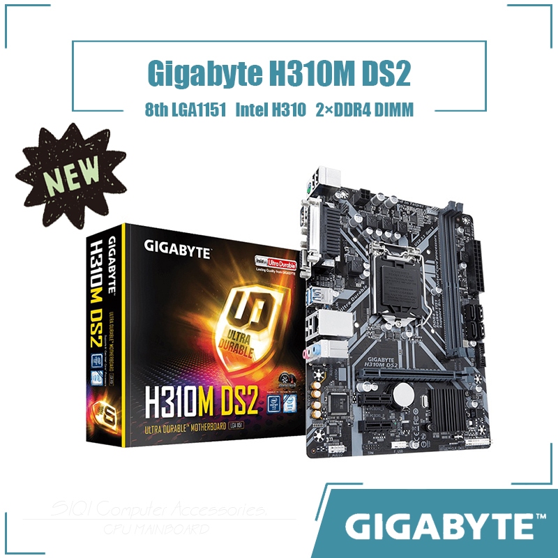 [New] Gigabyte H310M DS2 2.0 Motherboard Intel H310 LGA 1151 32GB DDR4 ...