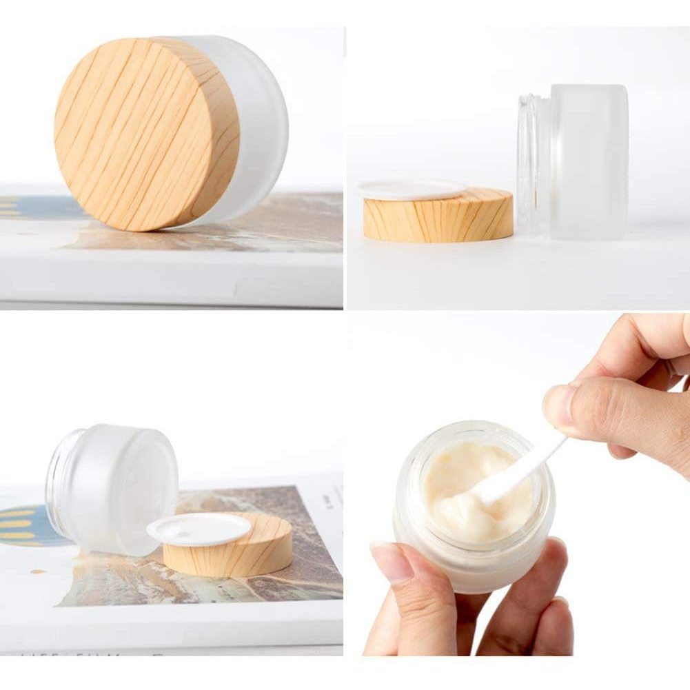 4 Pieces 5g 10g 15g 30g 50g Empty Matte White Cream Jars Facial Cream ...