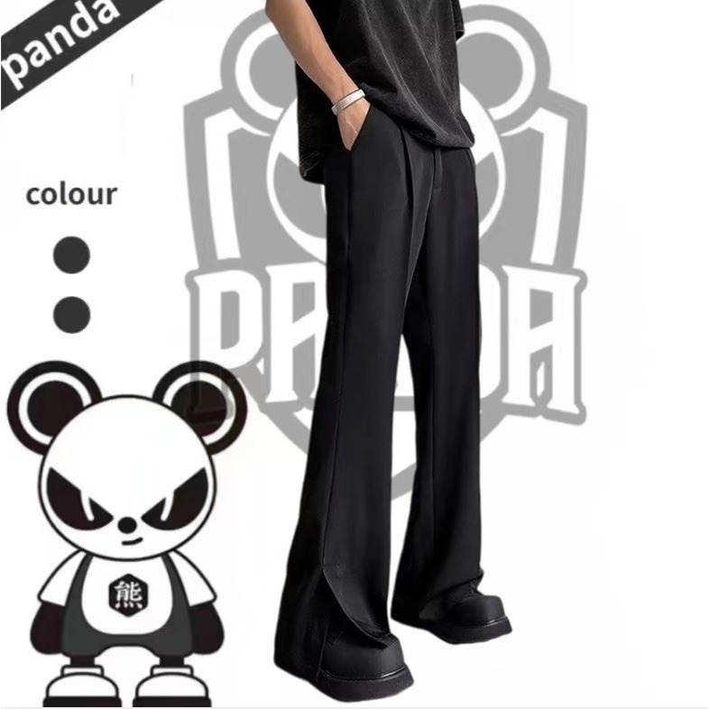 Split Cut Suit Pants For Men's Summer Drape High-End Feeling Handsome ...