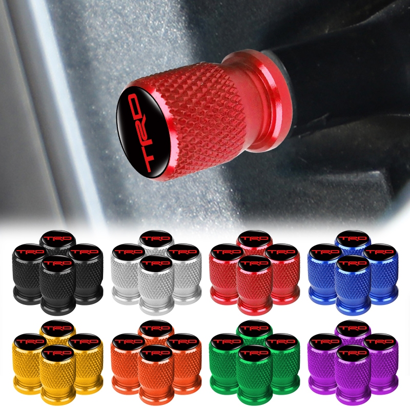 4pcs Alloy Threaded Style Car Tire Leak-proof Cap Car Wheel Valve Cover ...