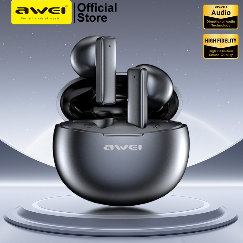 Awei T87 Bluetooth Earphone Wireless Earbud ENC Call Noise Cancelling ...