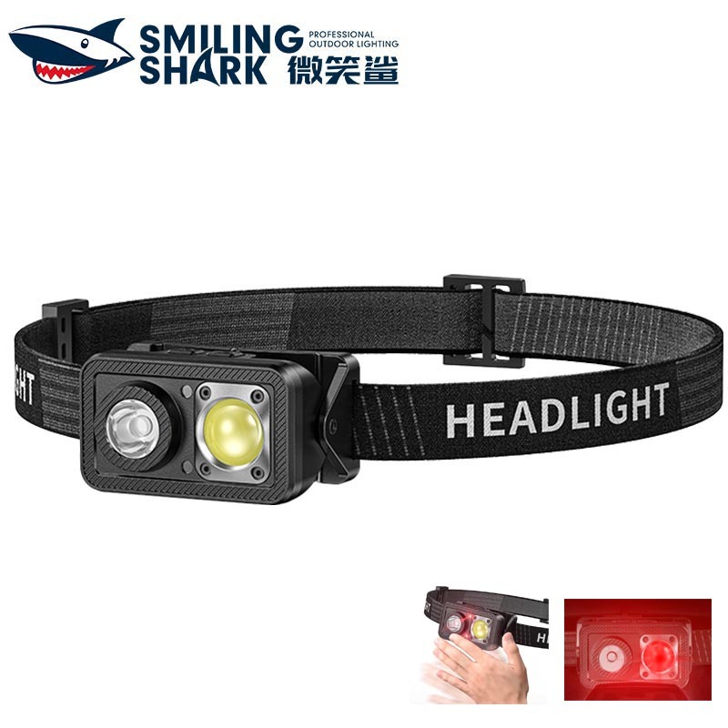 SmilingShark TD0164 led Mini Headlight Small Headlamp with Wave Sensor ...