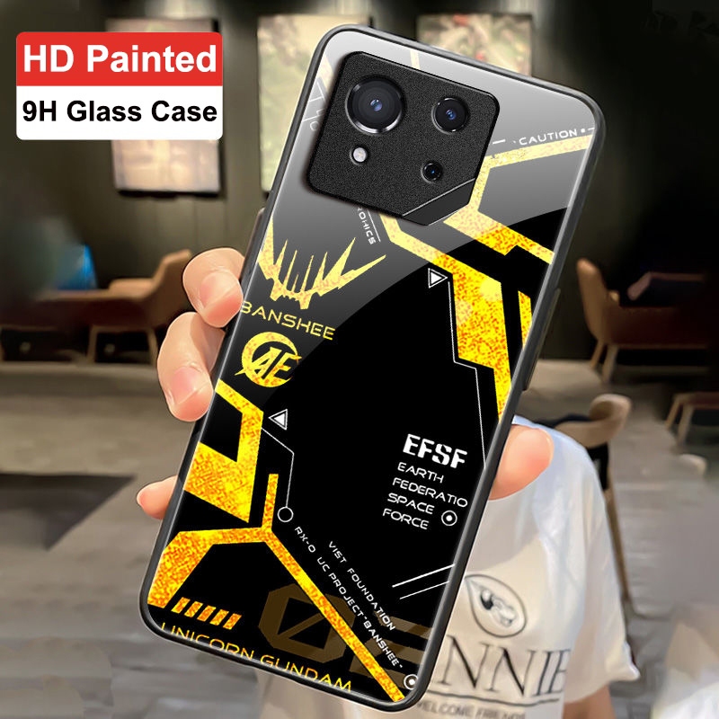 For Asus ROG Phone 8 Case ROG 8 Pro 7 6 5S 5 3 9H Tempered Glass Back Cases For Asus ROG 5 5S ...