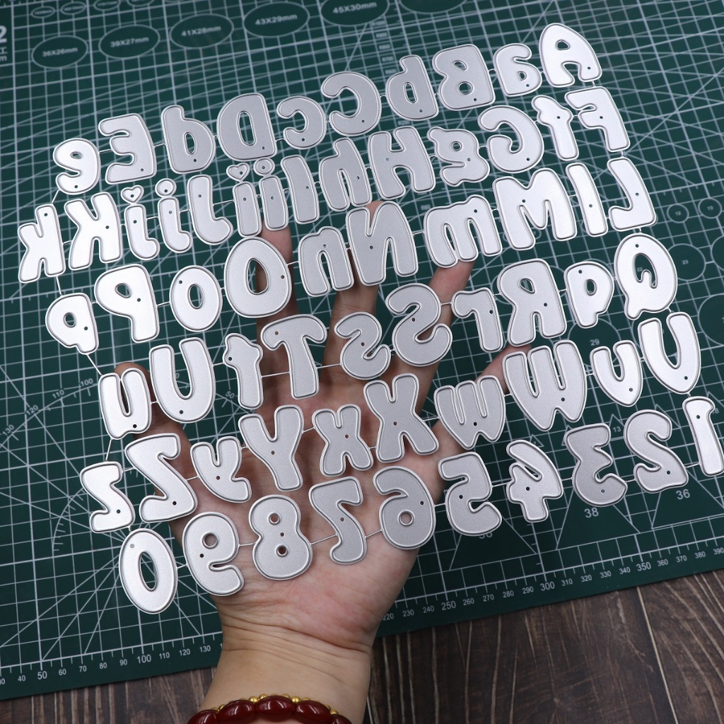 Uppercase and Lowercase Alphabets Metal Die Cuts for Scrapbooking, DIY Handmade Crafts Embossing ...