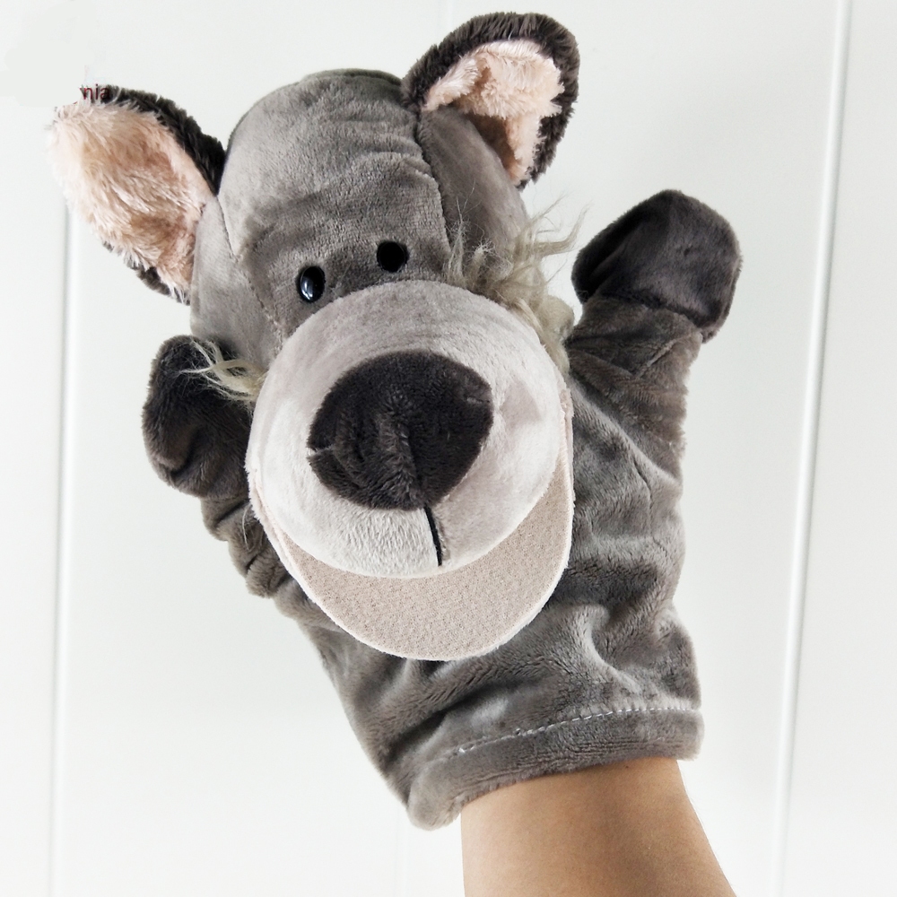 Children Big Grey Wolf Hand Puppet Plush Toy | Shopee Philippines