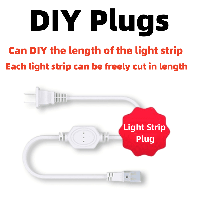 Everpink 220v plug for colored led strip rope lightwith 9mm / 10mm pin ...