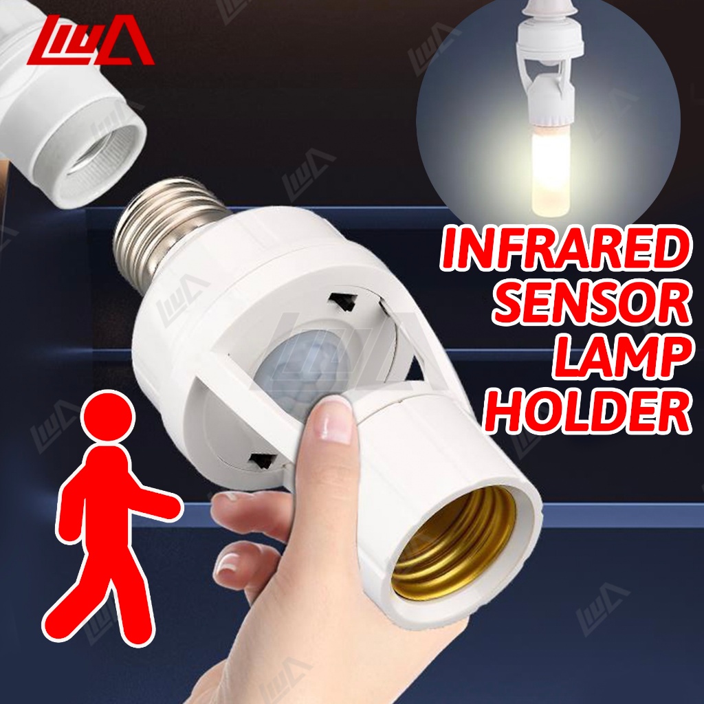 Infrared sensor lamp holder E27 LED Lamp Bulb Holder Light Socket ...