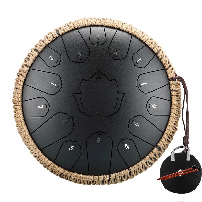 Hluru Music Drum 15 Notes Glucophone Steel Tongue Drum 13 14 Inch 15 ...