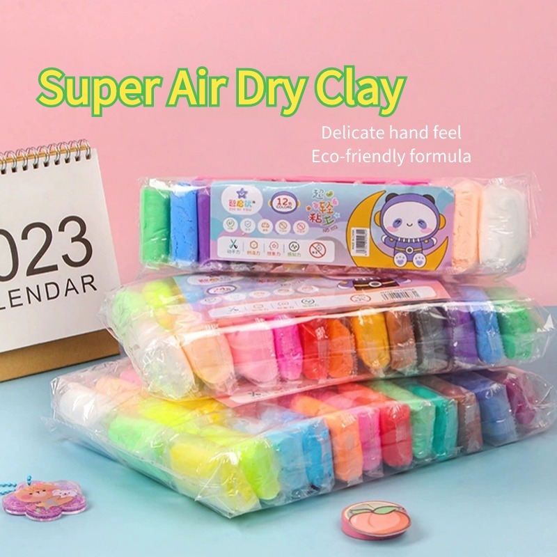 Air Dry Clay Super Clay DIY 36PCS Color Kids Toys Free Carving Tools ...
