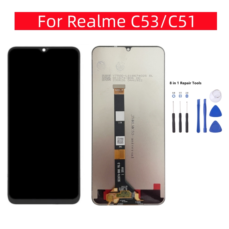 For Realme C53 C51 LCD Display Touch Screen Glass Digitizer Assembly Replacement LCD Screen ...