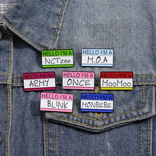 100 Styles Hello I'm Label Quotes Enamel Pins Brooches Trying Stressed ...