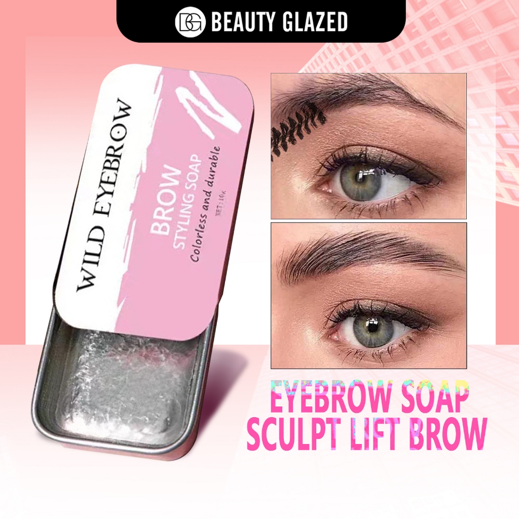 BEAUTY GLAZED Eyebrow Soap Sculpt Lift Brow Styling Soap Long Lasting Waterproof Eyebrow Gel ...