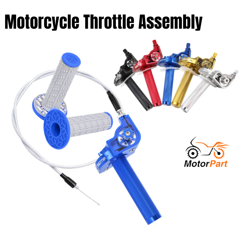 MOTOPARTS SHOP 7/8" 22mm Motorcycle Throttle Grip Assembly CNC Aluminum ...