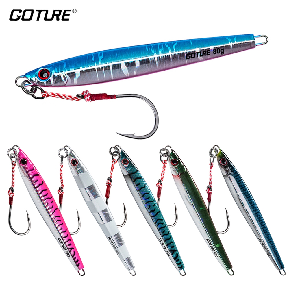 Goture Fast Jig Metal Baits Vertical Jigging Lure Pencil Fast Sinking ...