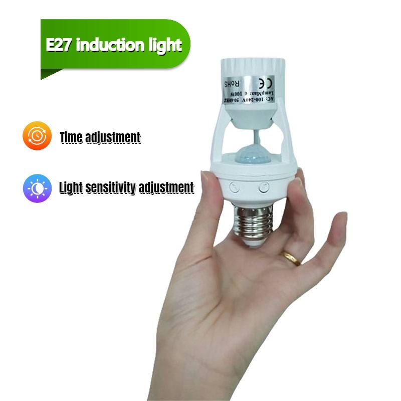 E27 Infrared Human Body Sensor Lamp Holder LED Sensor Switch Light ...