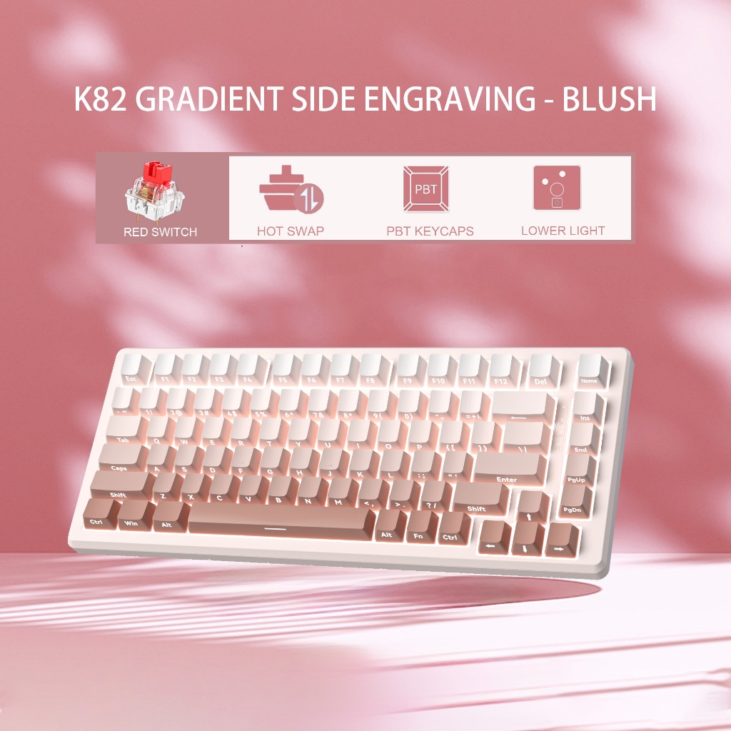 ZIFRIEND K82/K99 Mechanical Keyboard Side printed Red Switch Lower ...