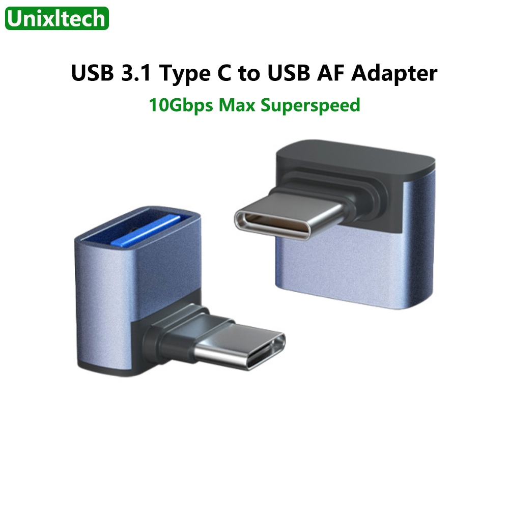 Elbow USB C to USB 3.1 OTG Adapter Type C Male to USB Female Converter ...