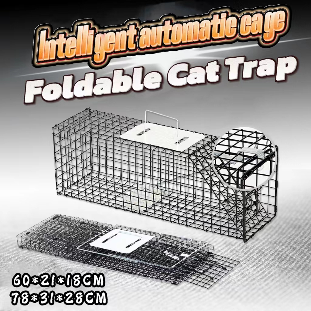 Cat Trap Cage Foldable Pet Cage Cage Automatic Handy Tool Trap Catching ...