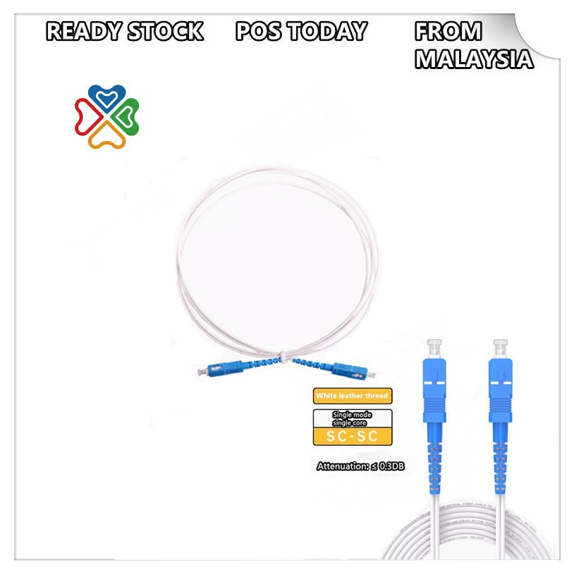 Pre Connectorized 1M SC/UPC (Blue Core) Patch Cord FRP white | Shopee Philippines